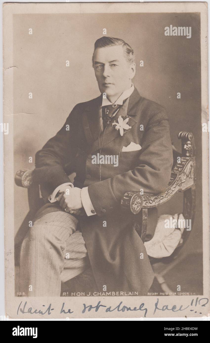 Photographic portrait of Joseph Chamberlain, Birmingham politician ...