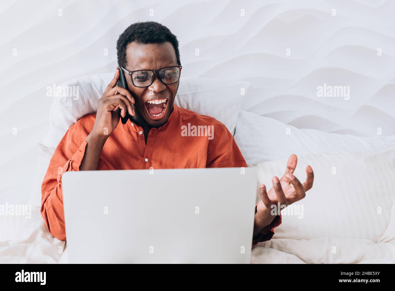 Angry boss glasses man hi-res stock photography and images - Alamy