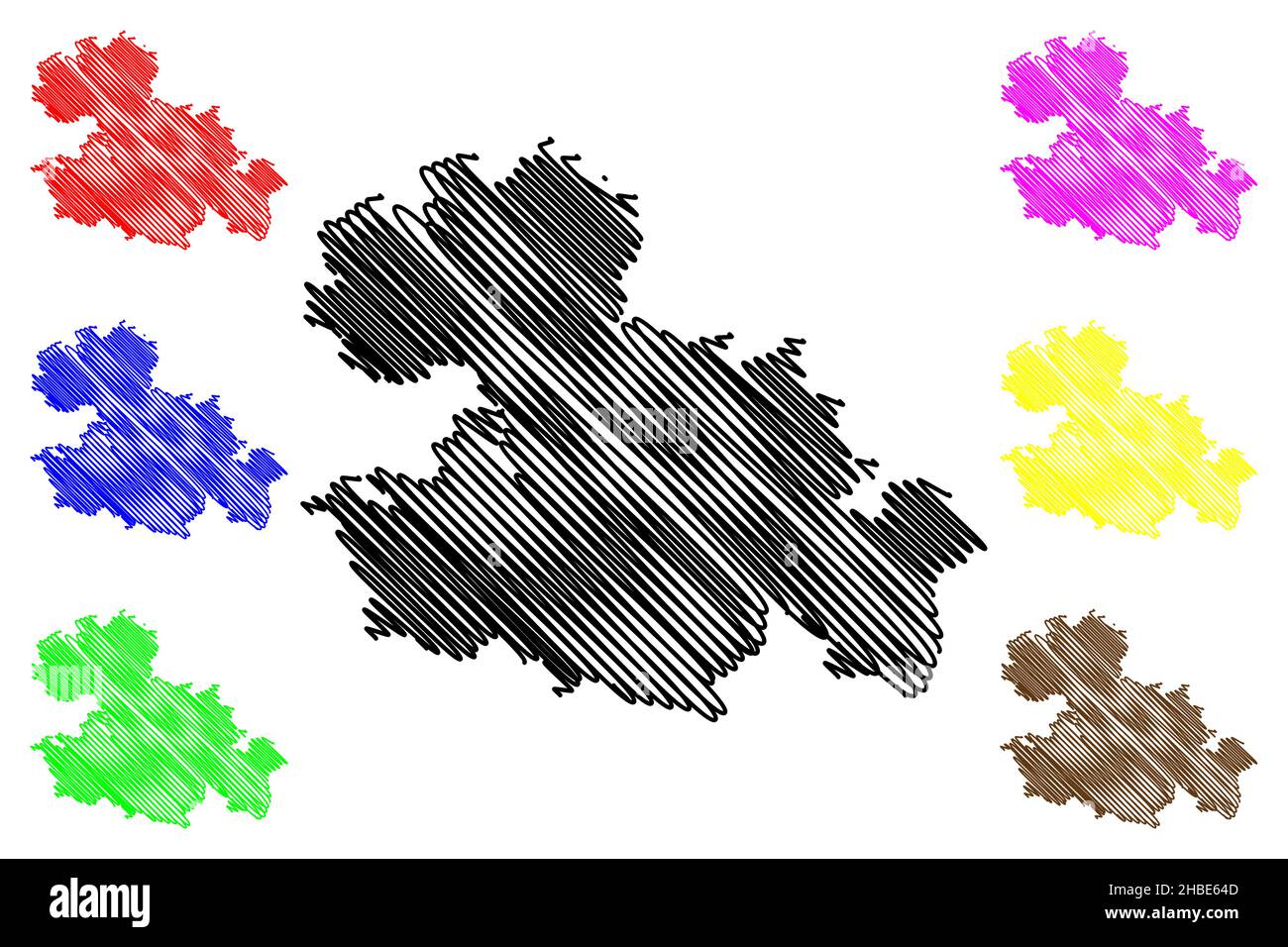 Mandla district (Madhya Pradesh State, Jabalpur division, Republic of ...