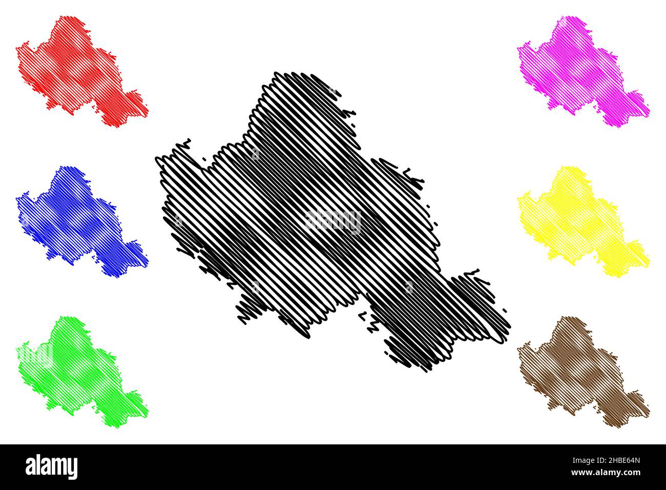 Mandya district (Karnataka State, Republic of India, Mysore division ...