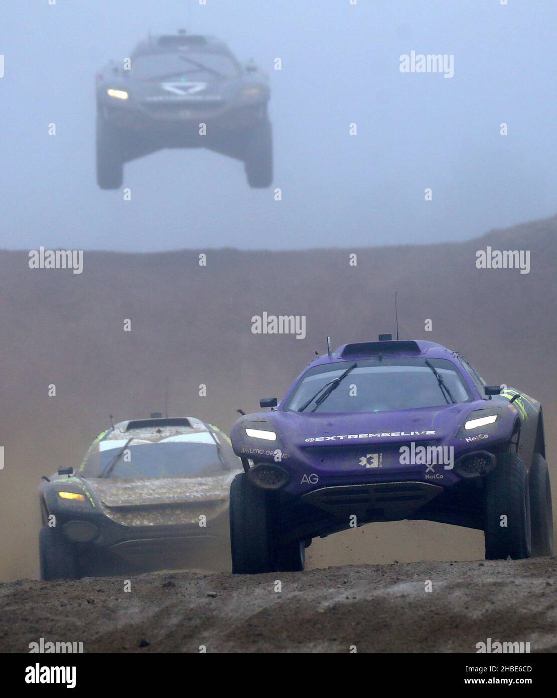 X44 driver Sebastien Loeb (right) JBXE Driver Kevin Hansen (left) and ...