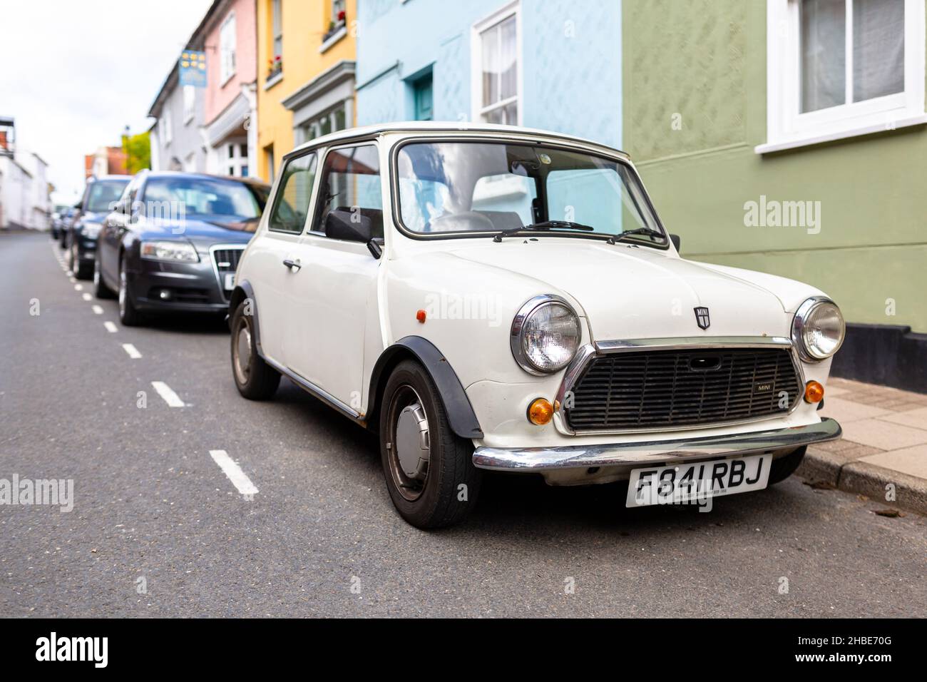 Woodbridge Suffolk UK August 02 2021: A classic 1989 Austin Mini 1000 ...