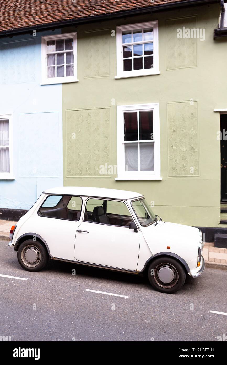 Woodbridge Suffolk UK August 02 2021: A classic 1989 Austin Mini 1000 ...