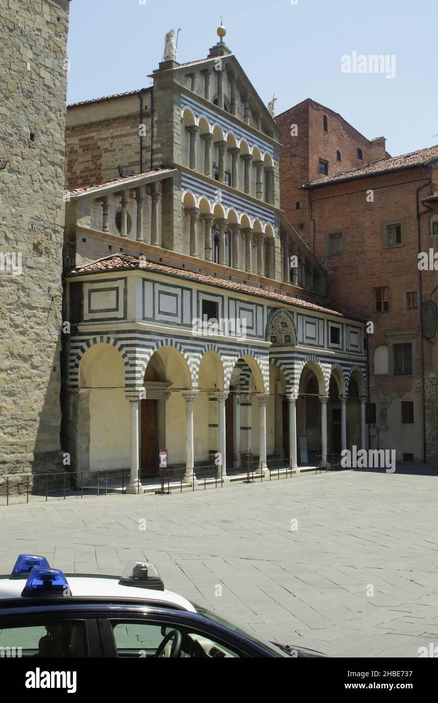 The city of Pistoia in Tuscany, Italy. Episcopal palace Cattedrale di ...