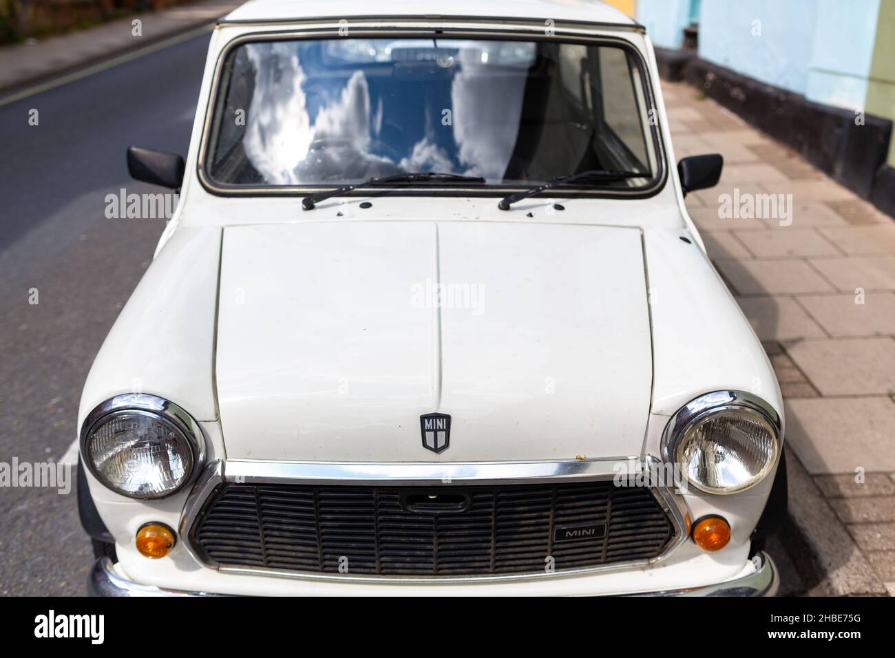 Woodbridge Suffolk UK August 02 2021: A classic 1989 Austin Mini 1000 ...