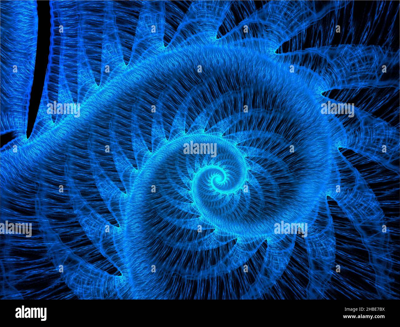 Abstract spiral background - fractal computer generated illustration ...