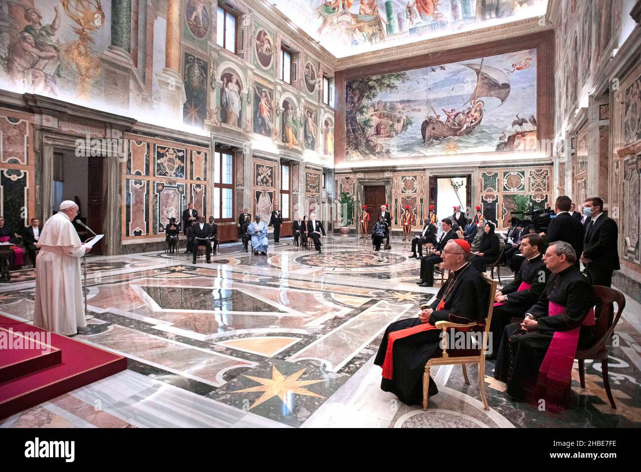 Sala clementina apostolic palace in the vatican hi-res stock ...