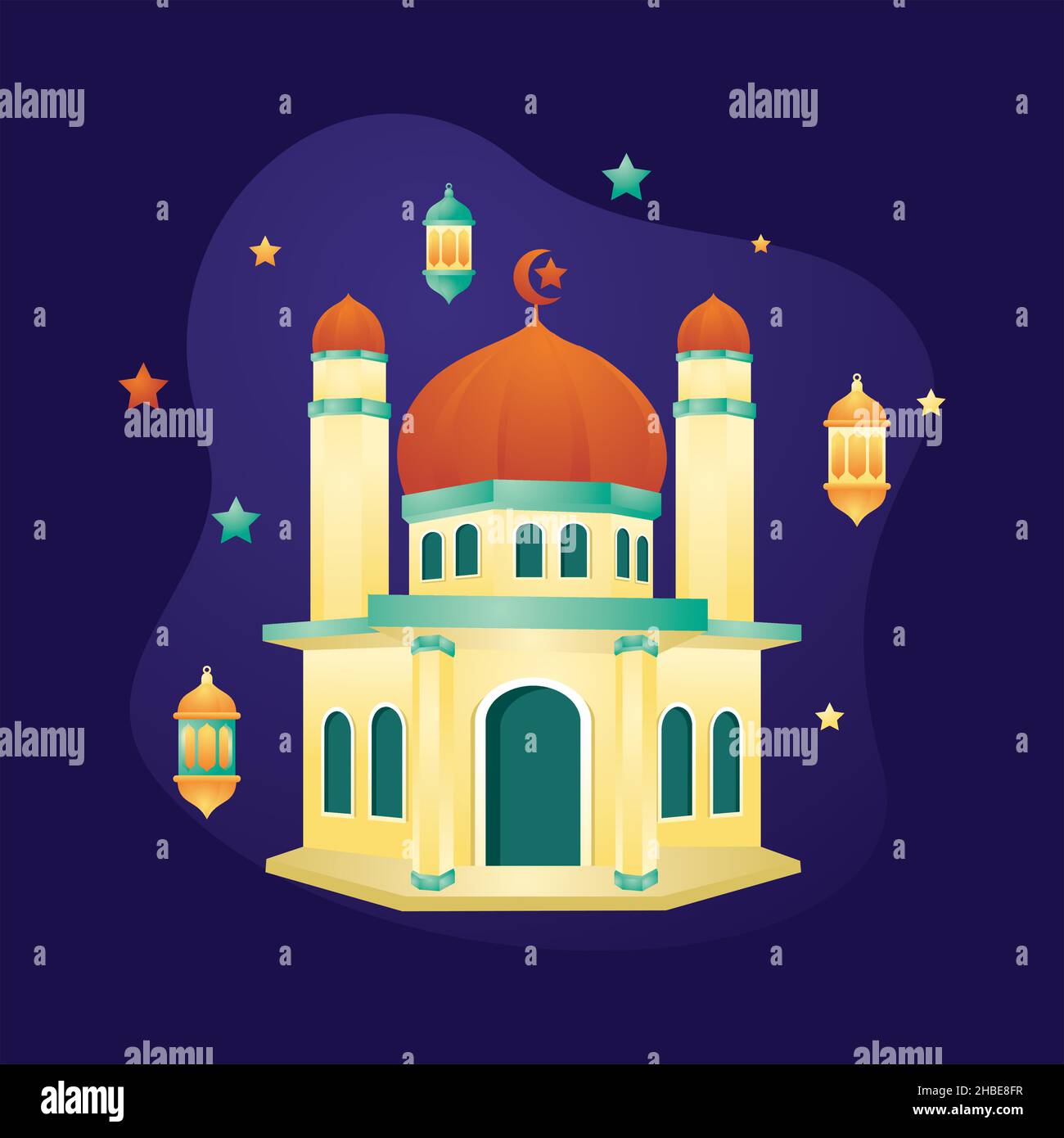 Islamic flat design hi-res stock photography and images - Alamy