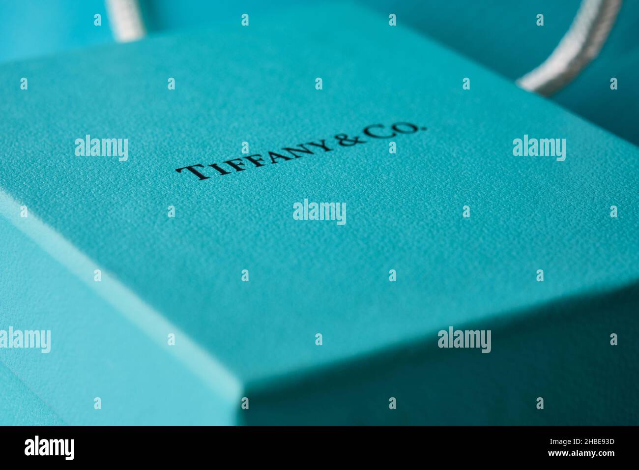 Tiffany and Co. branded colorway box Stock Photo - Alamy