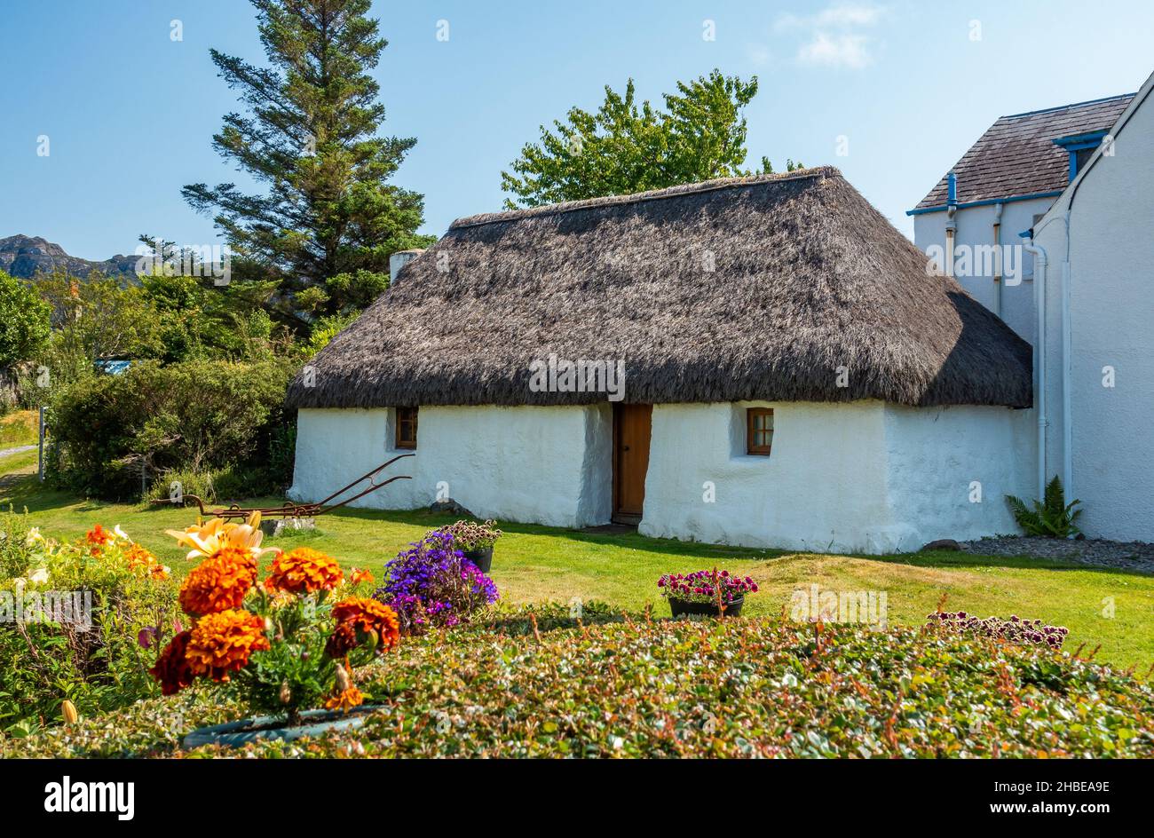 Thatched cottage in the beautiful village of Plockton, known as the ...