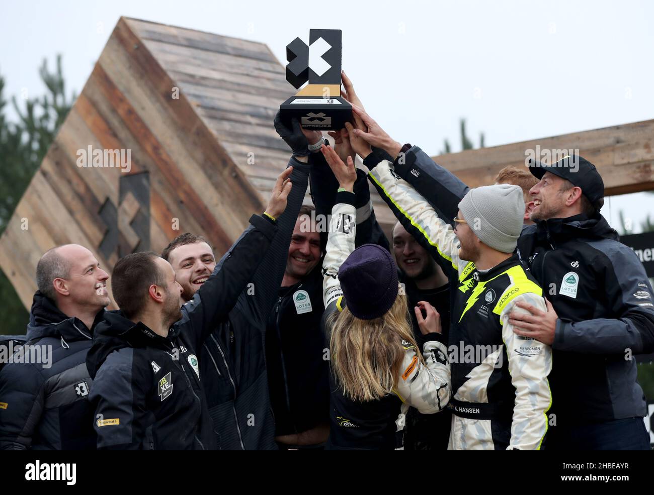 JBXE drivers Mikaela Ahlin-Kottulinsky and Kevin Hansen celebrate ...