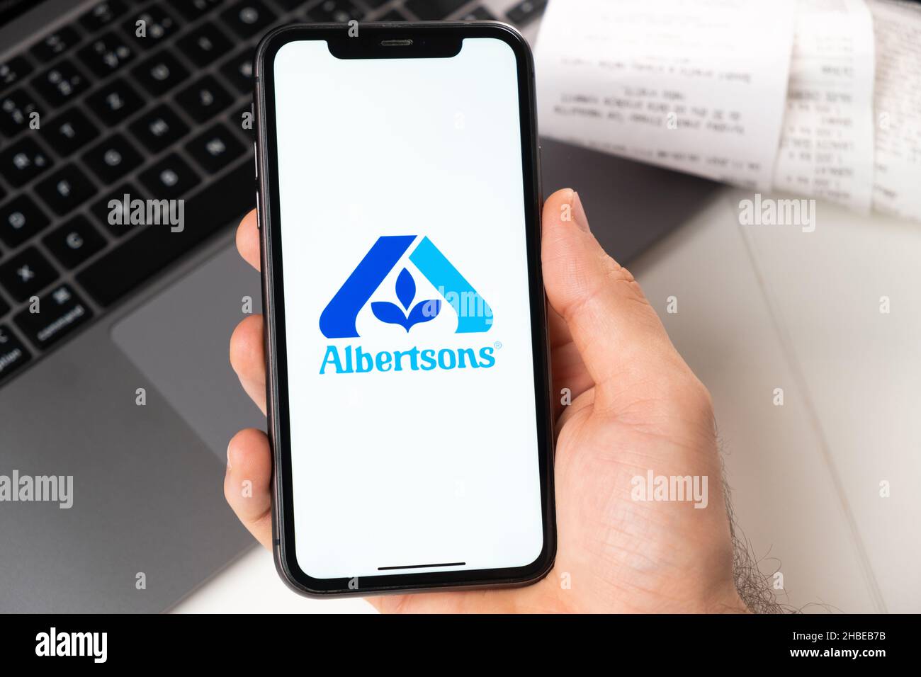 Albertsons application of supermarket and grocery store in a smartphone ...