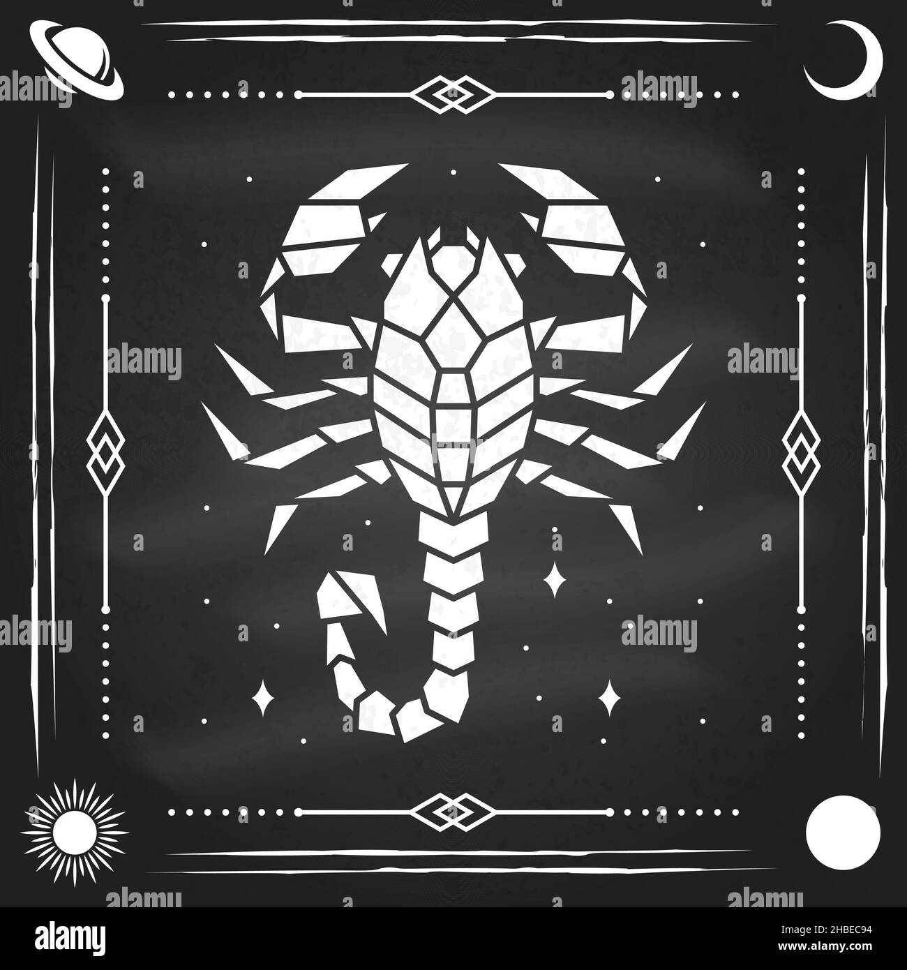 Zodiac astrology horoscope sign scorpio design. Vector illustration ...