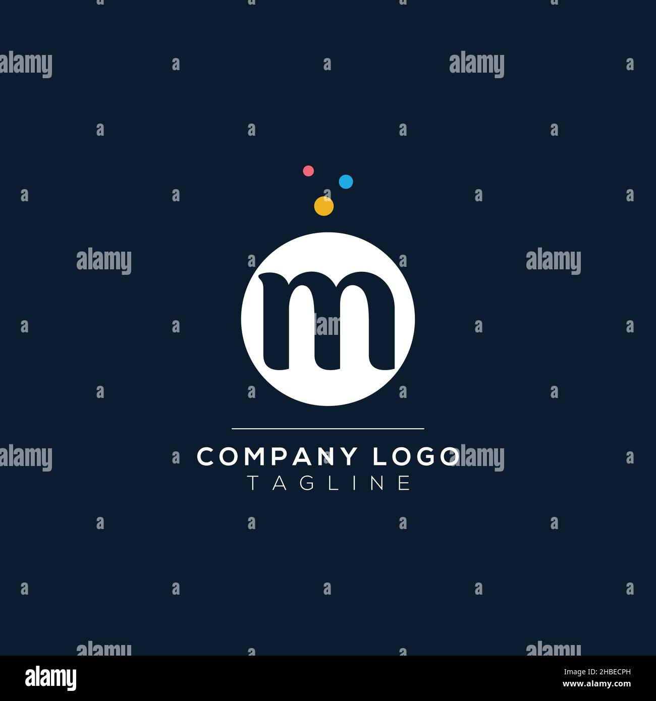 Dots Letter M Logo. M Letter Design Vector with Dots. Vector Lettering ...