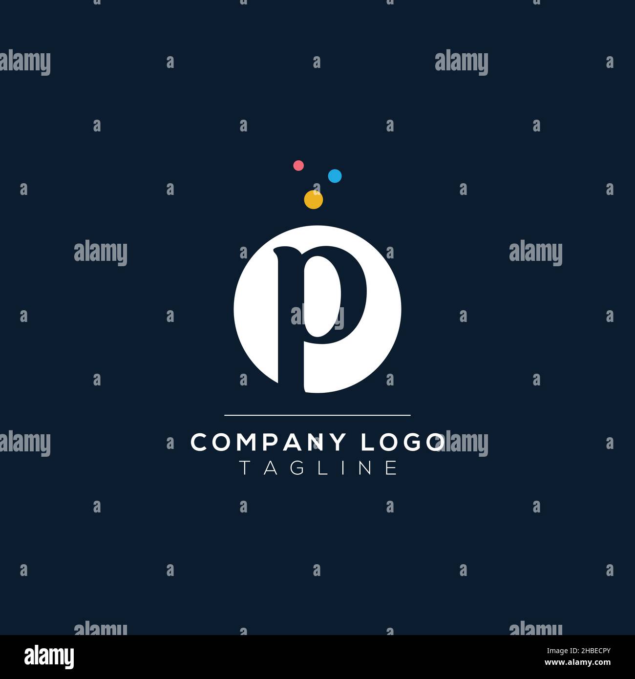 Dots Letter P Logo. P Letter Design Vector with Dots. Vector Lettering Illustration of a ...