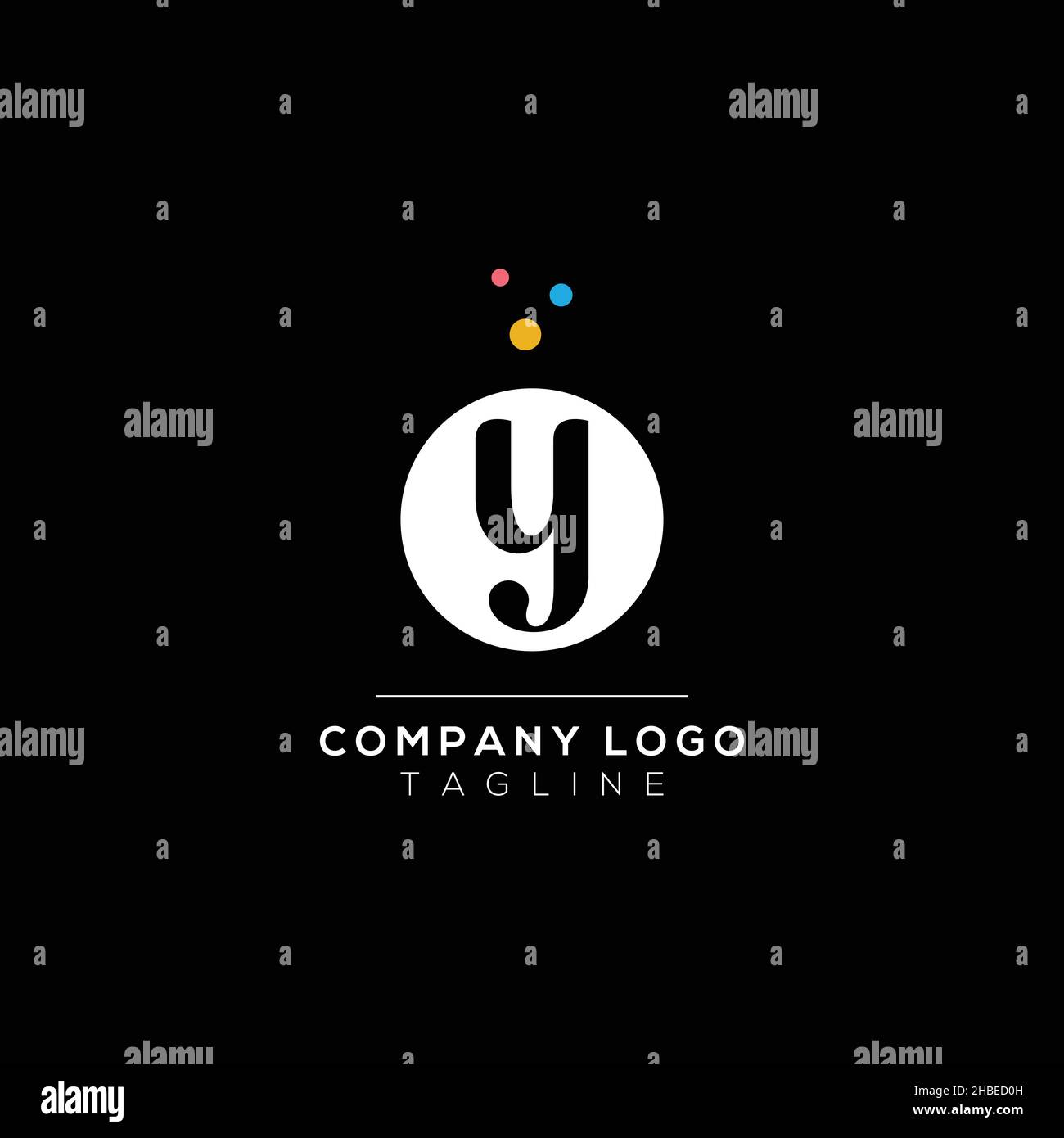 Dots Letter Y Logo. Y Letter Design Vector with Dots. Vector Lettering ...
