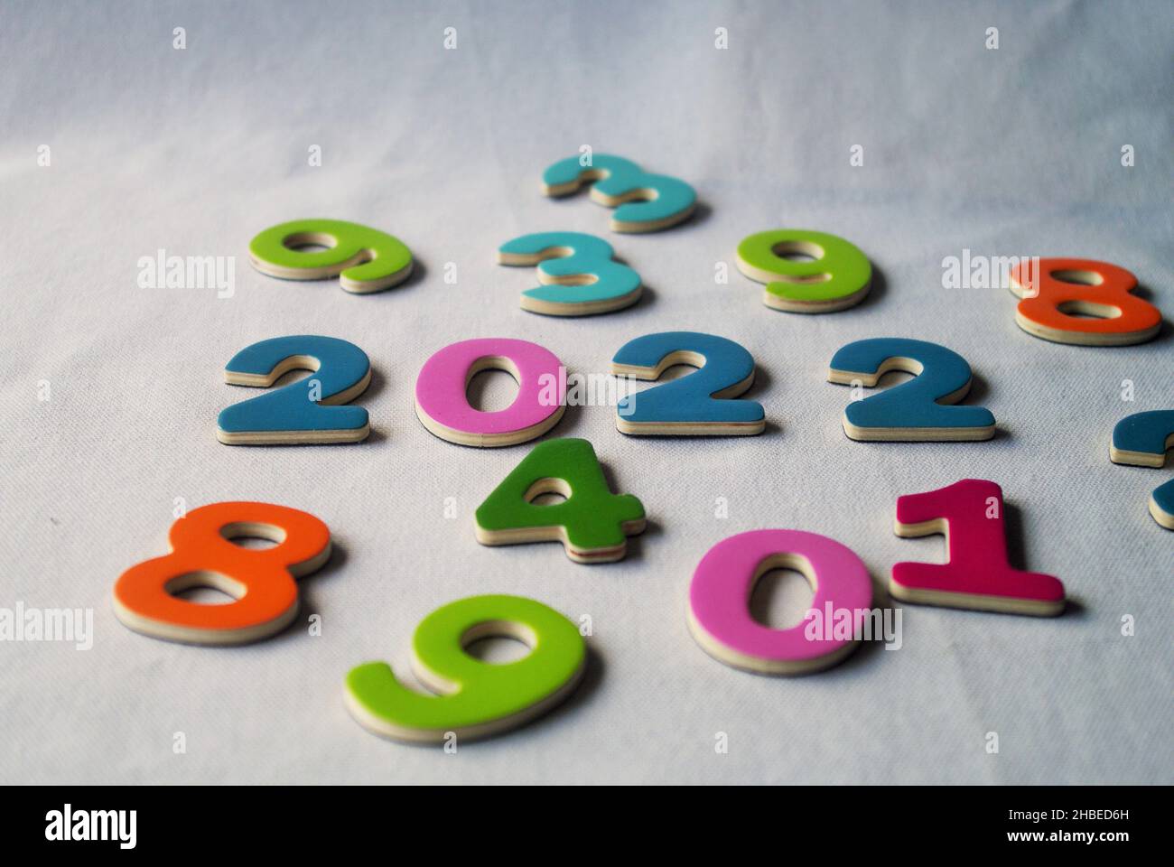 numbers, order in chaos Stock Photo - Alamy