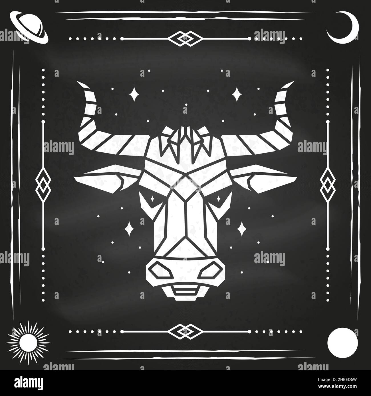 Zodiac astrology horoscope sign taurus design. Vector illustration ...