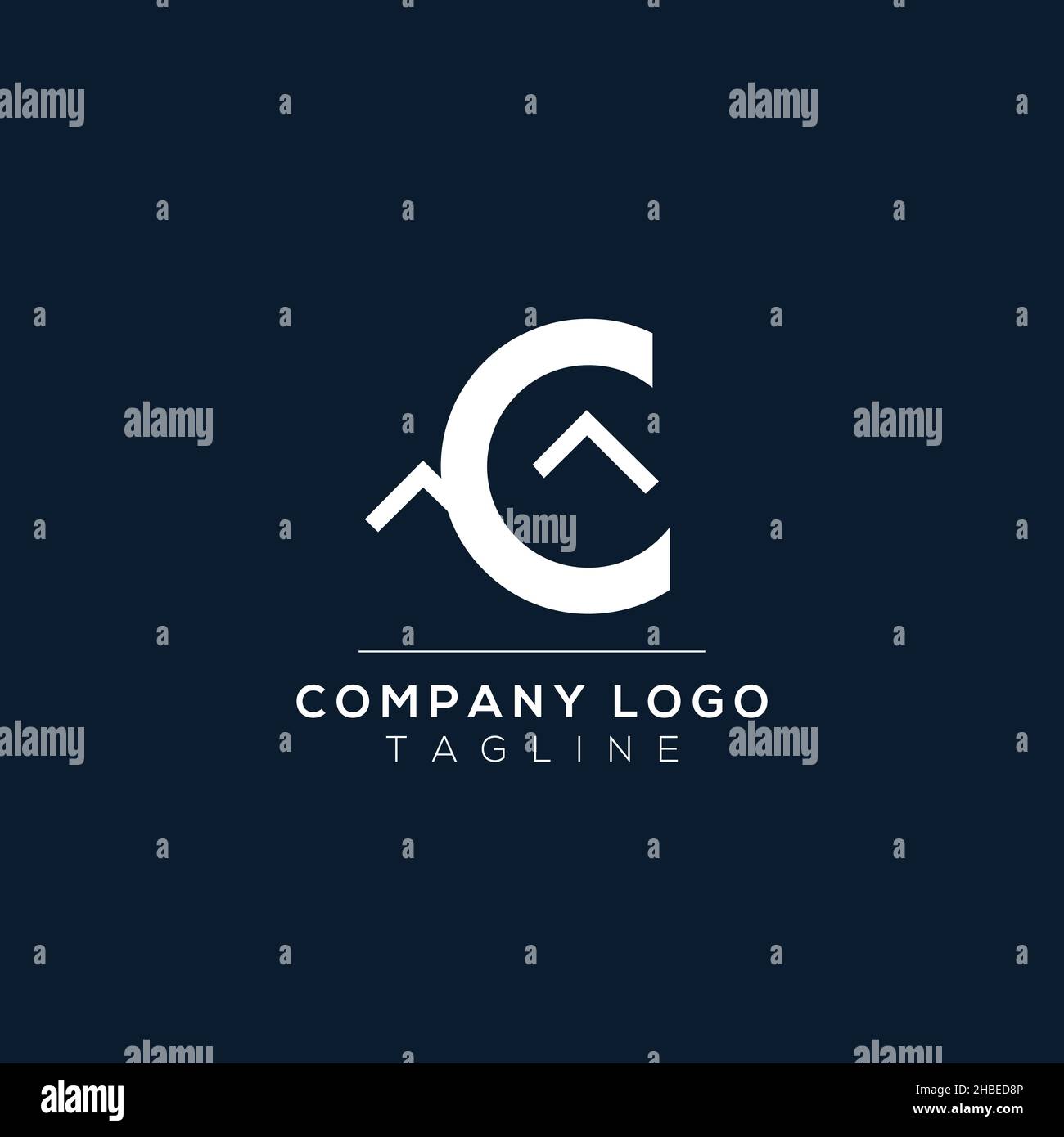 Letter C monogram alphabet with the mountain peak. Mountain Logo sign ...