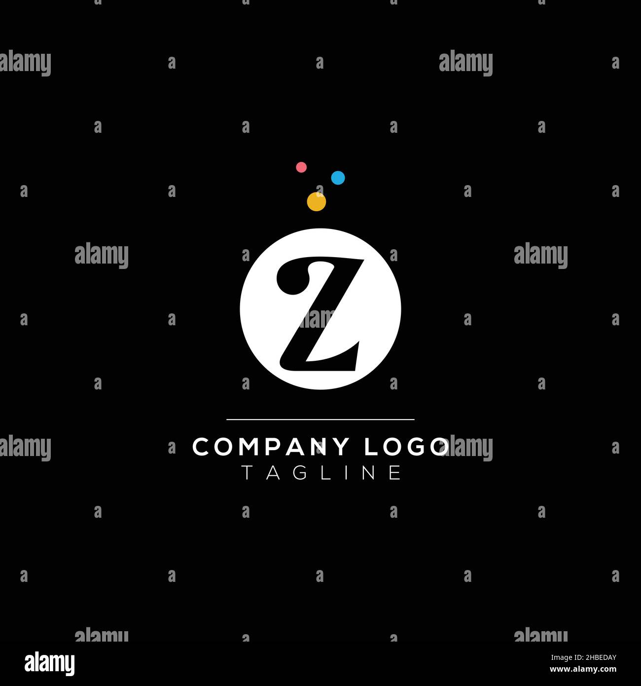 Dots Letter Z Logo. Z Letter Design Vector with Dots. Vector Lettering ...