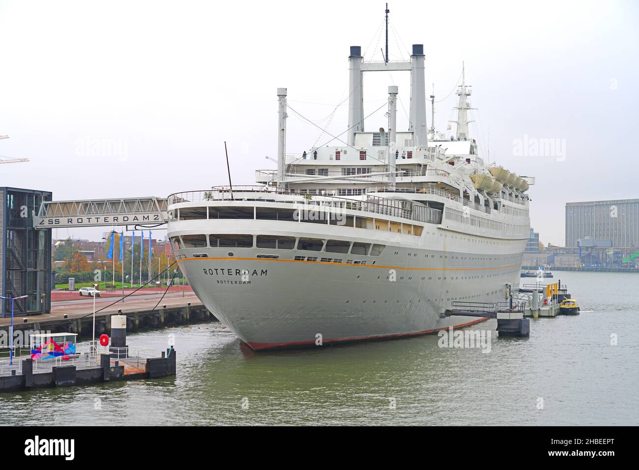 ROTTERDAM, NETHERLANDS -14 NOV 2021- View of the SS Rotterdam, a grande ...