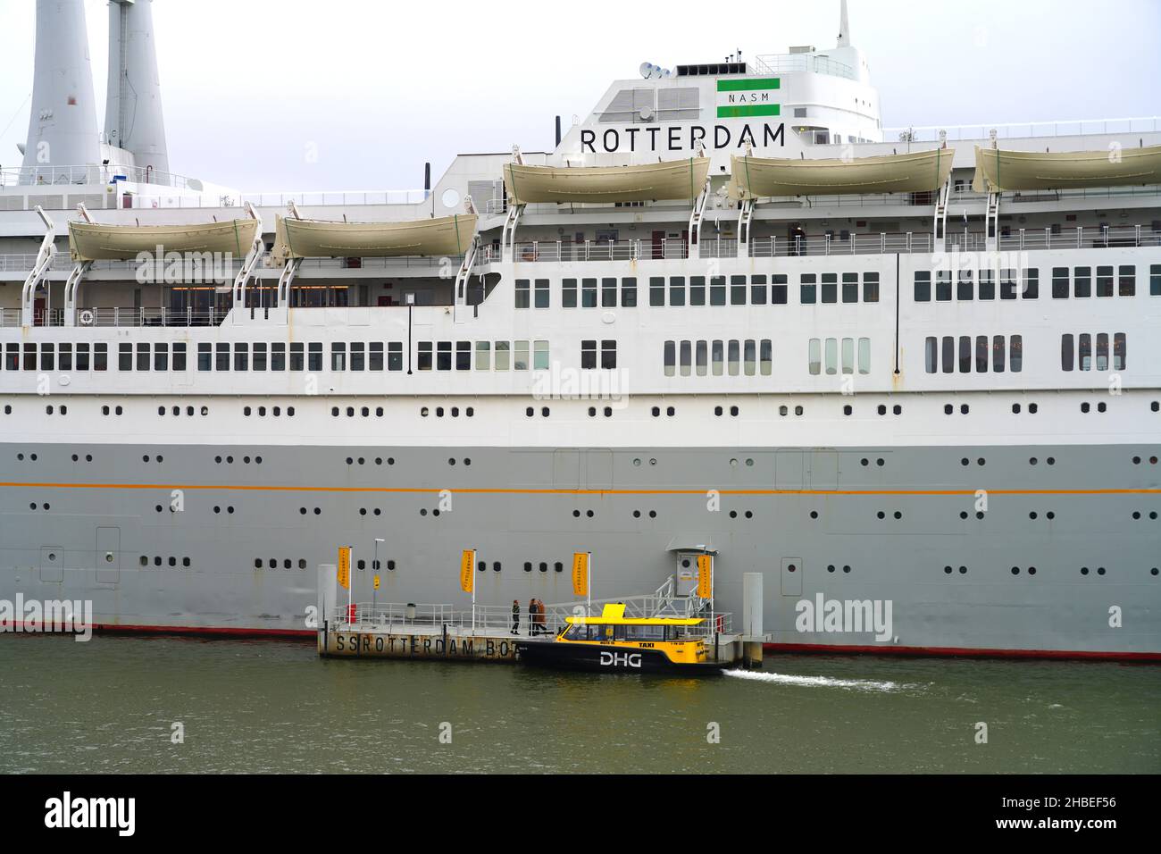 ROTTERDAM, NETHERLANDS -14 NOV 2021- View of the SS Rotterdam, a grande ...