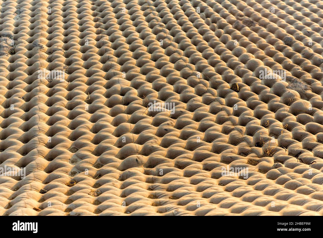 Concrete channel lining on the ground surface Stock Photo - Alamy