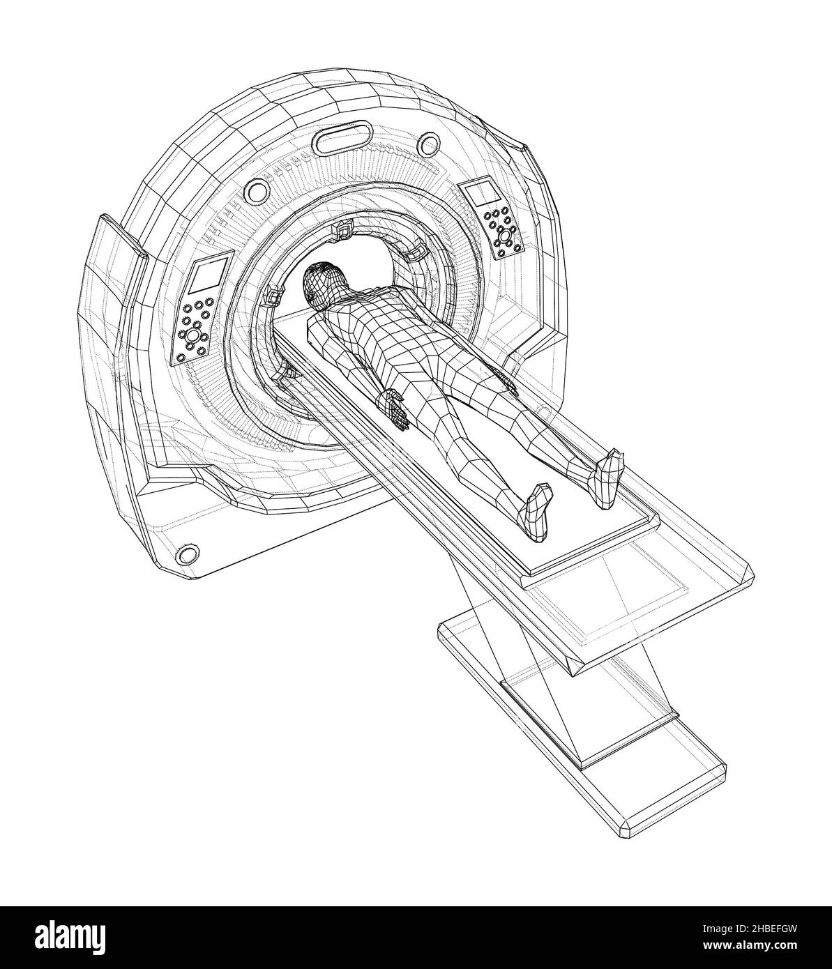 MRI machine scanning patient inside Stock Photo - Alamy