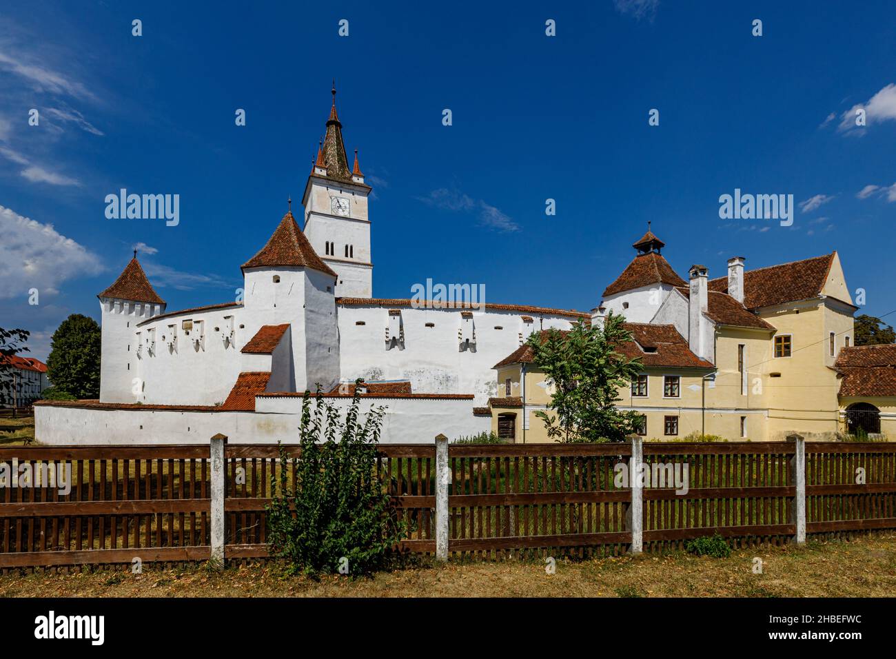 The castle church of harman in Romania Stock Photo - Alamy