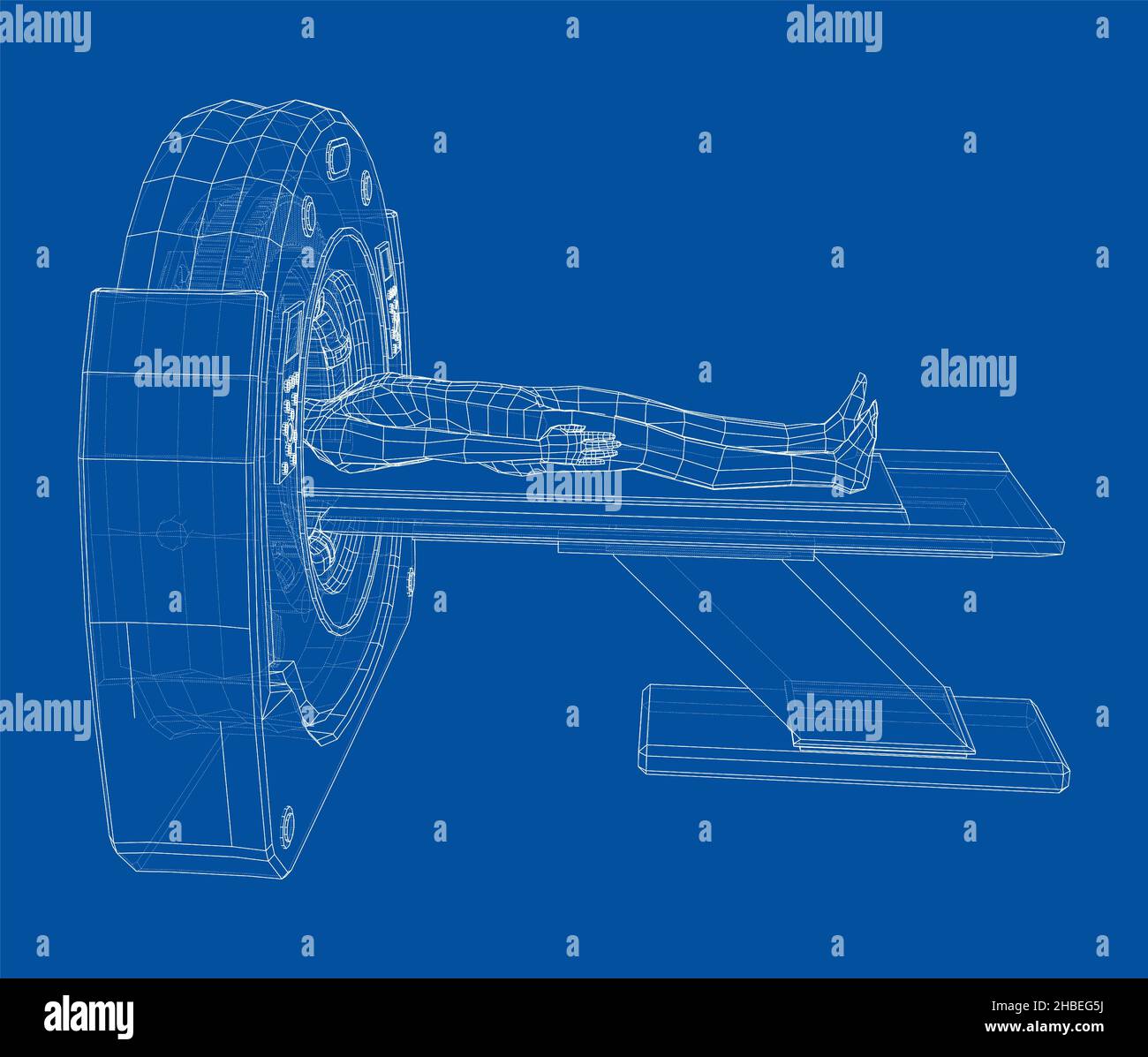 MRI machine scanning patient inside Stock Photo - Alamy
