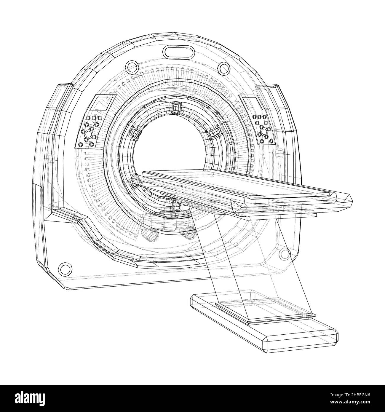 3d illustration of a MRI machine Stock Photo - Alamy
