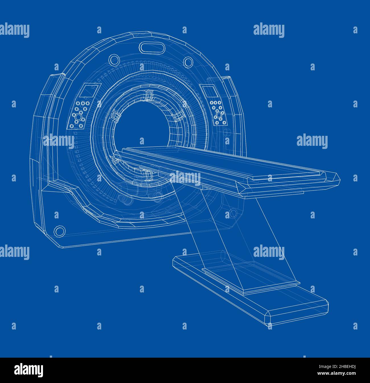 3d illustration of a MRI machine Stock Photo - Alamy