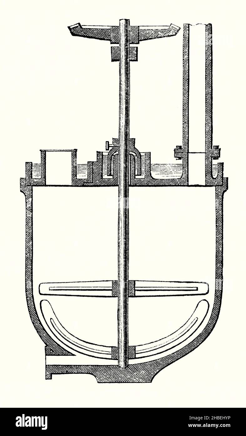 An old engraving showing the iron pots needed to manufacture ...