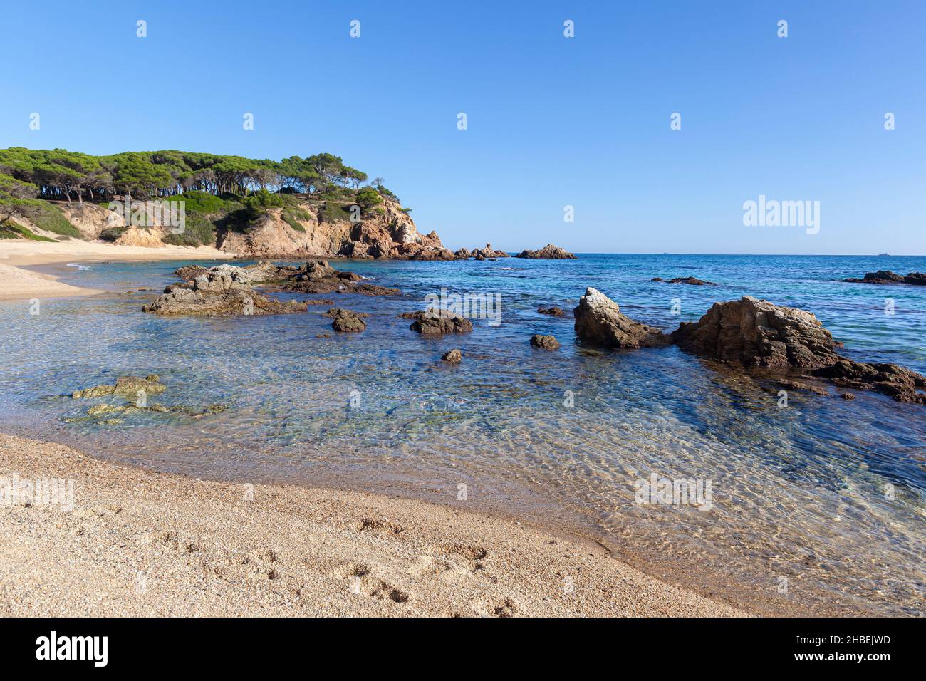 Sa Conca beach, S'Agaro Stock Photo - Alamy