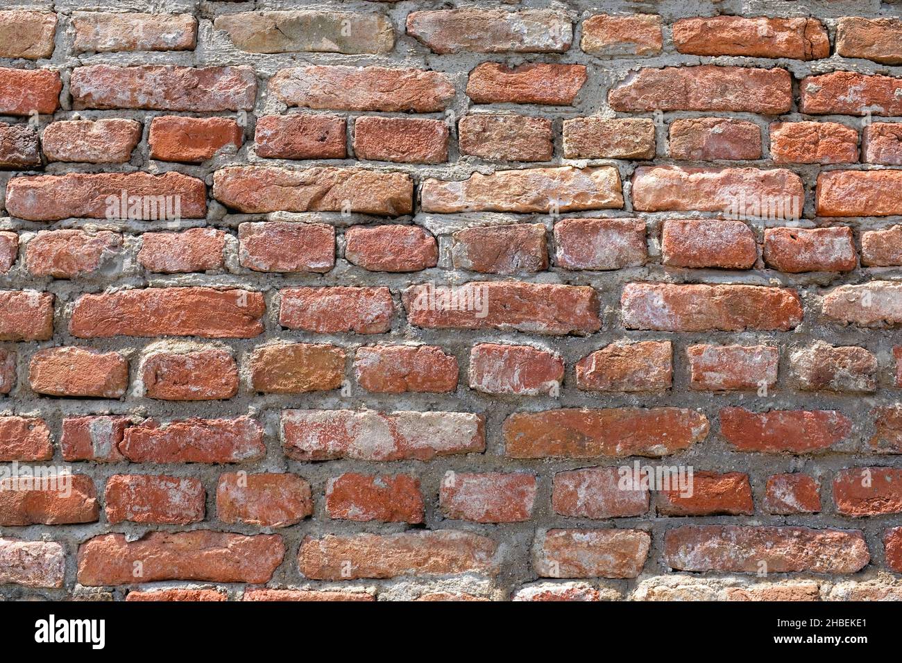 Old medieval orange bricks wall structure background Stock Photo - Alamy