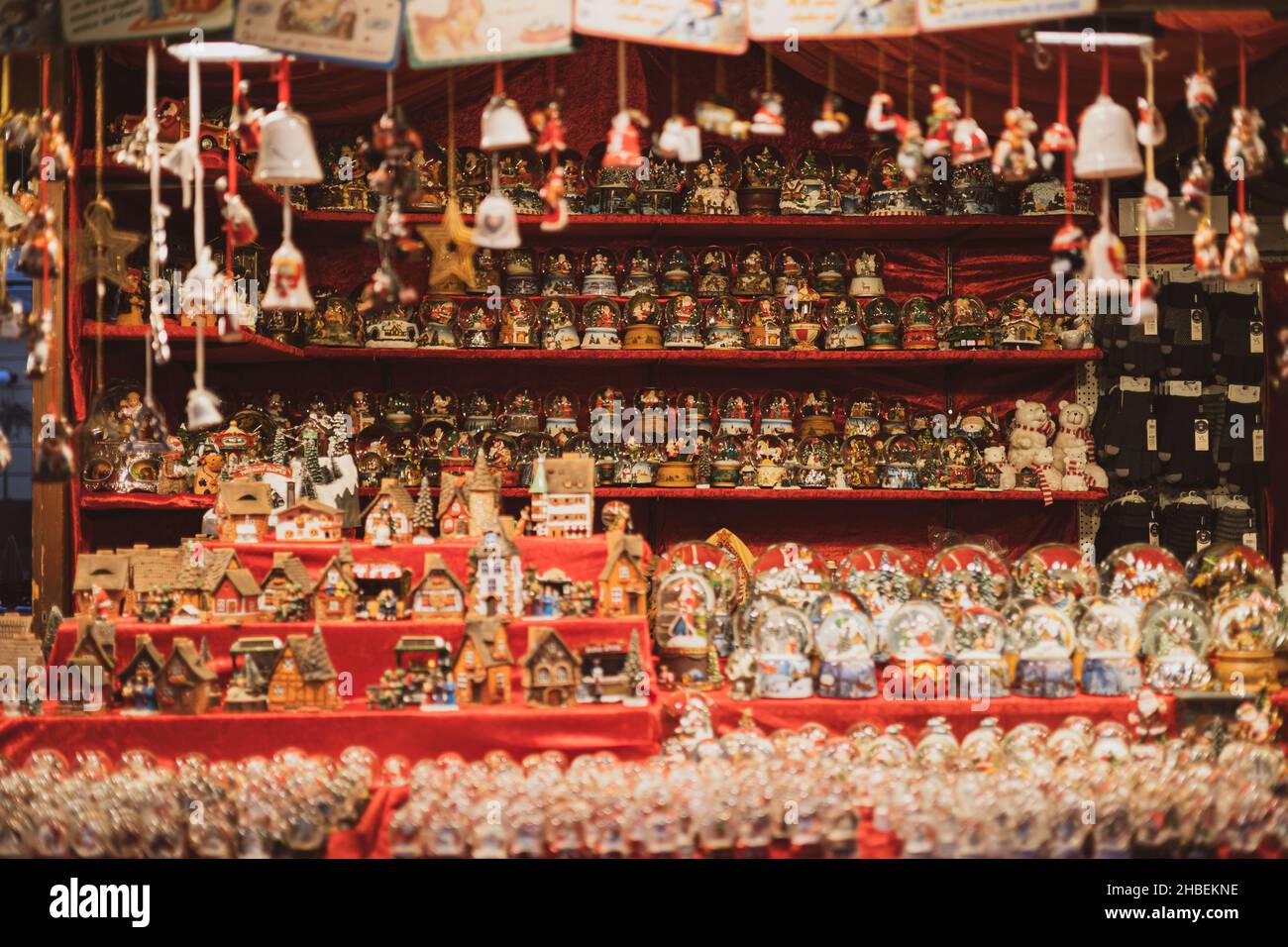 Christmas markets in the north of Italy in a december evening Stock ...