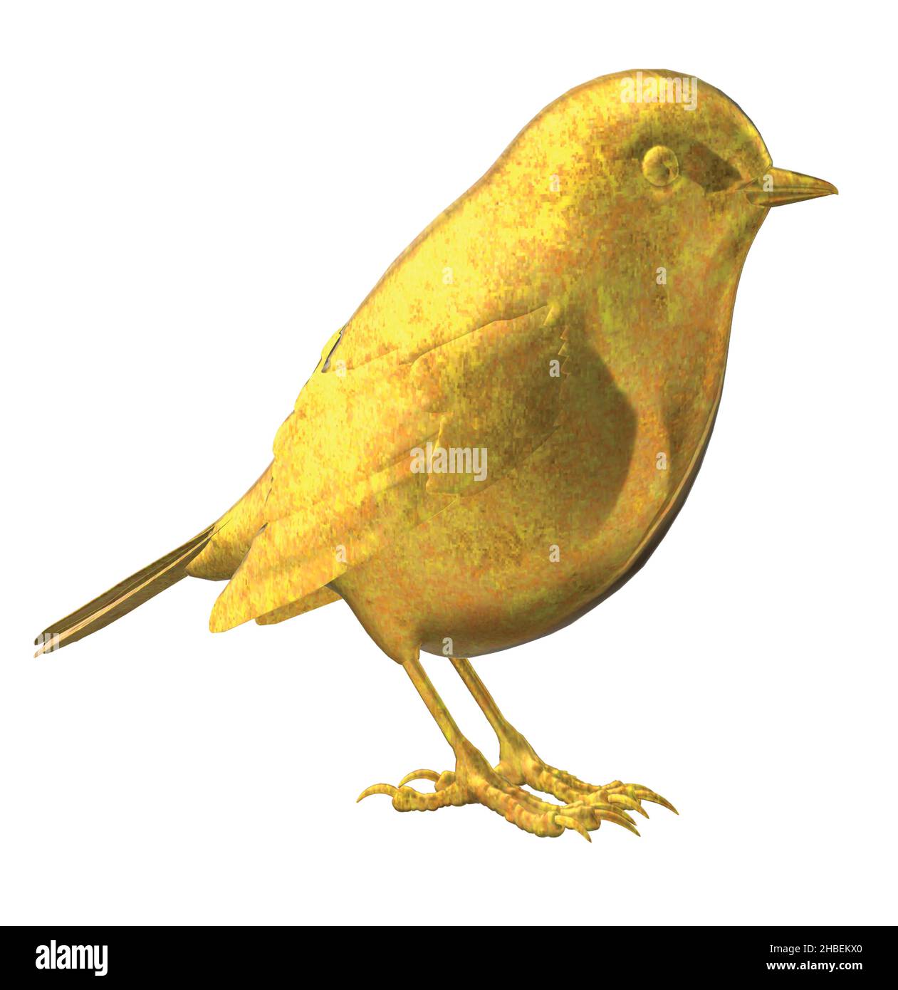 Shiny Gold Golden Bird Decoration Figurine Statue Stock Vector Image ...