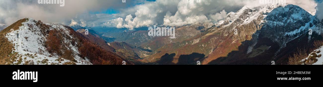 October day in the mountains of Val di Resia, in Friuli-Venezia Giulia ...
