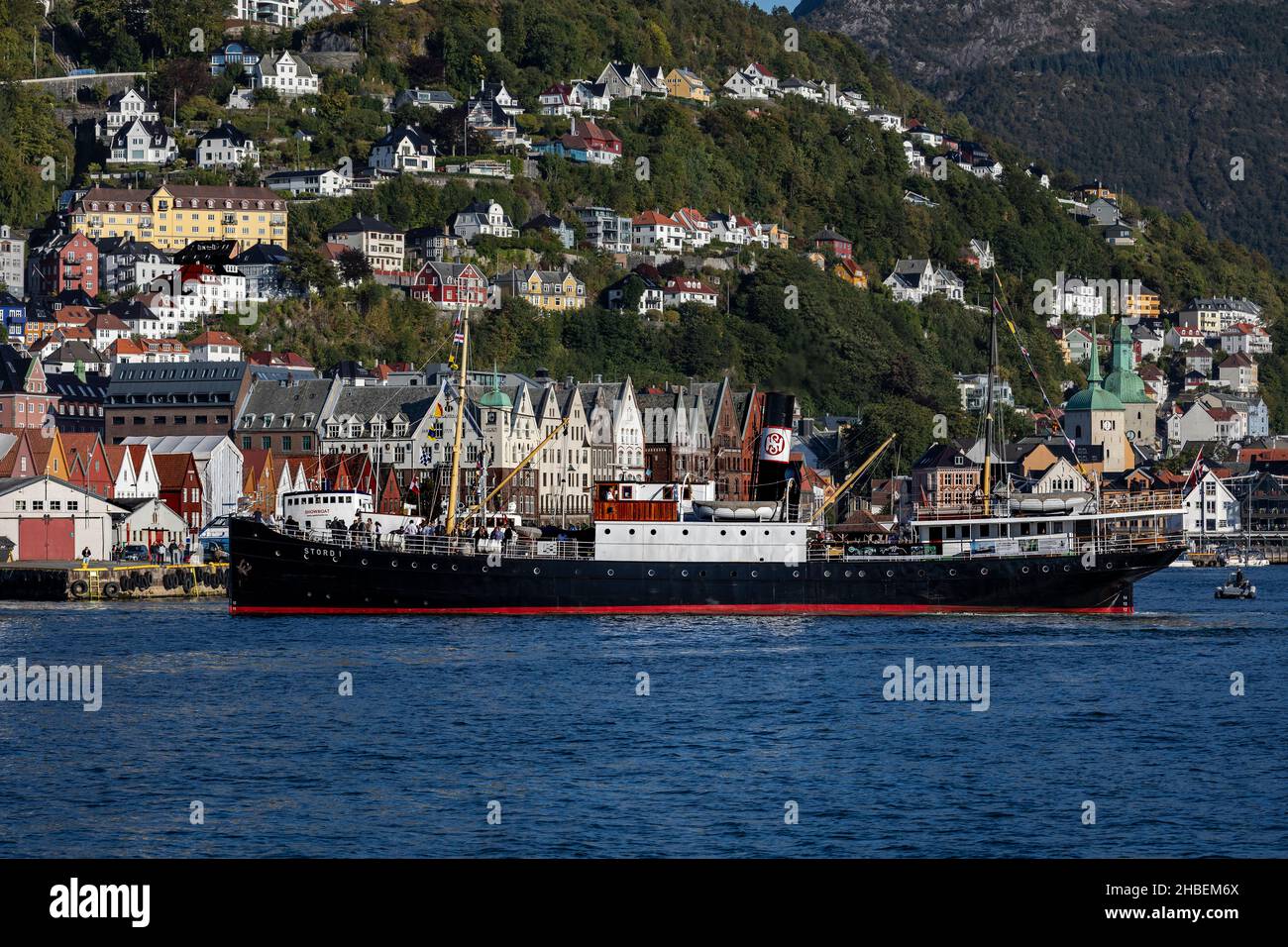 Veteran passenger steam ship Stord 1, built 1913. Departing from the ...