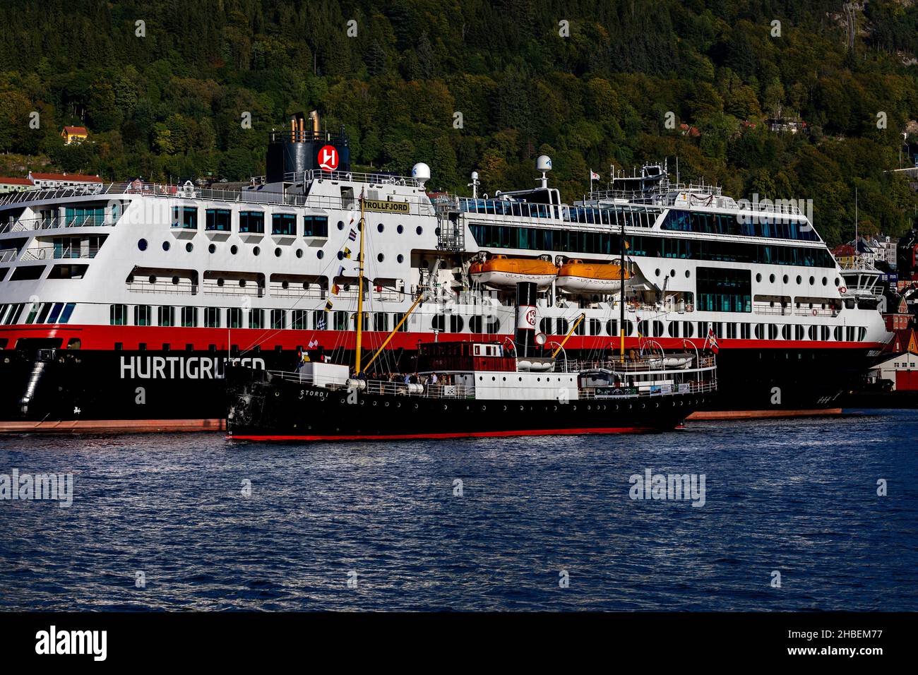 Veteran passenger steam ship Stord 1, built 1913. Departing from the ...