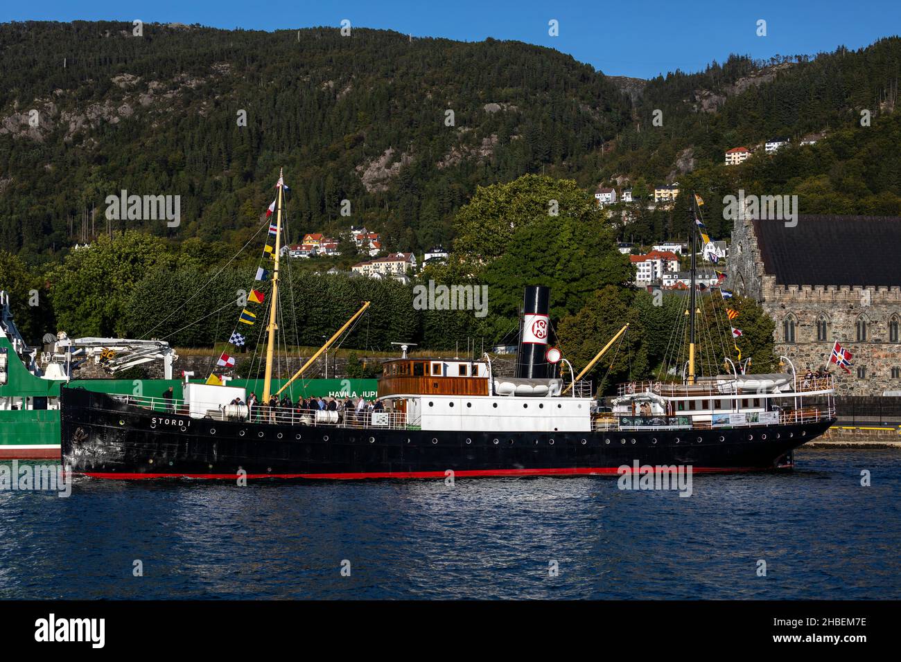 Veteran passenger steam ship Stord 1, built 1913. Departing from the ...