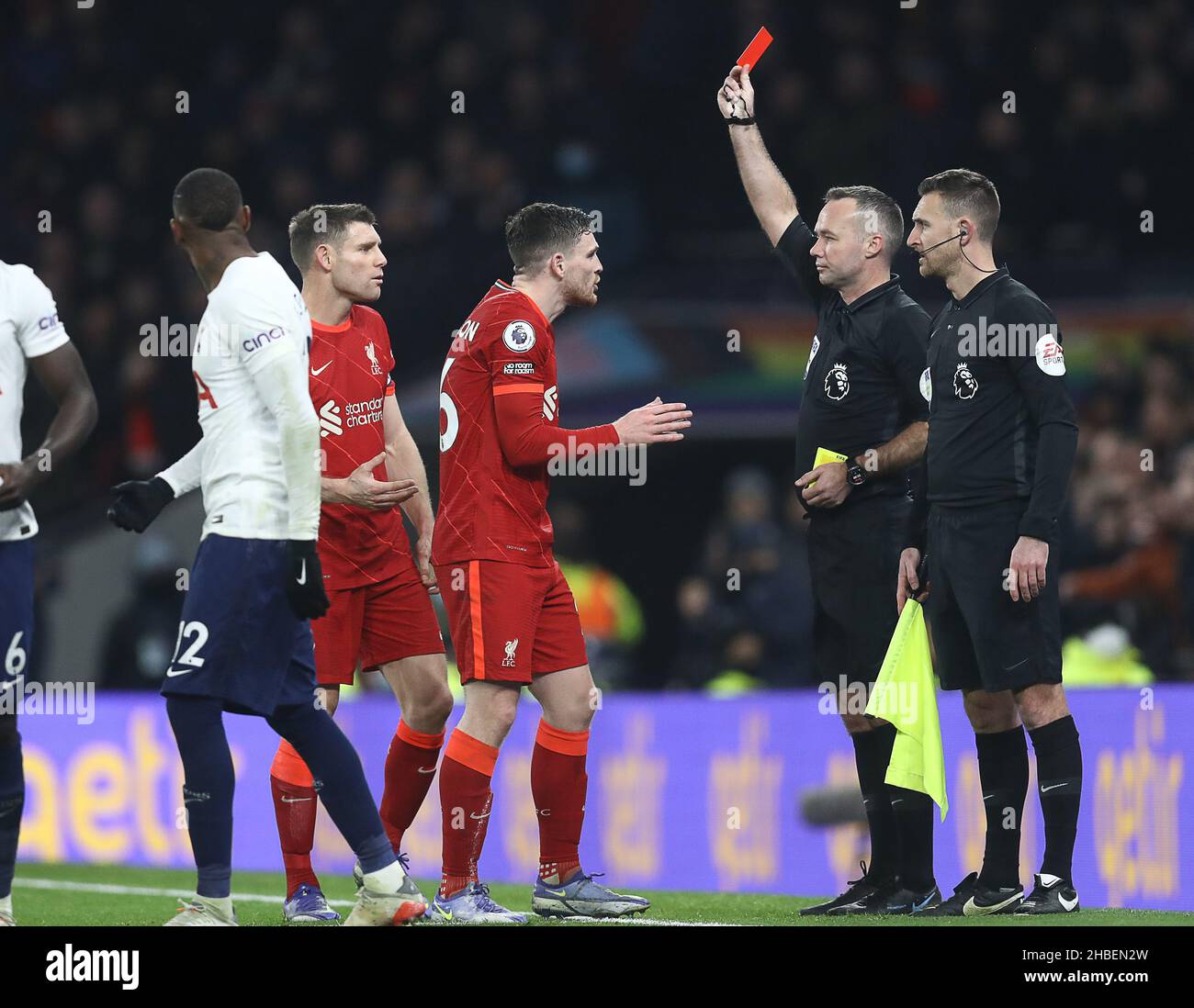 London, England, 19th December 2021. Andrew Robertson of Liverpool is ...