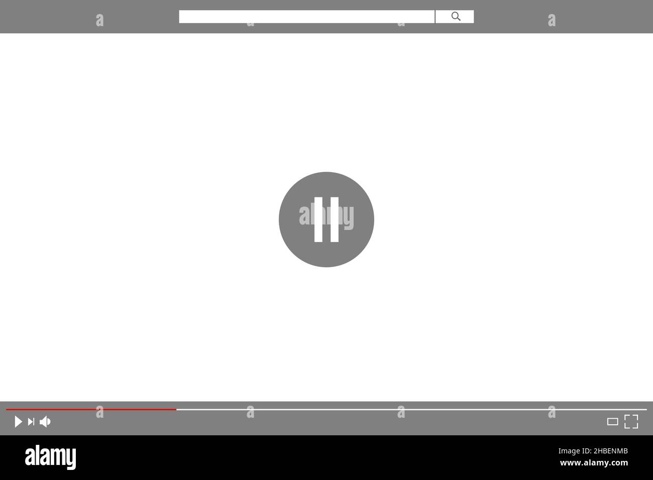 Stop video player sign vector for web Stock Vector Image & Art - Alamy