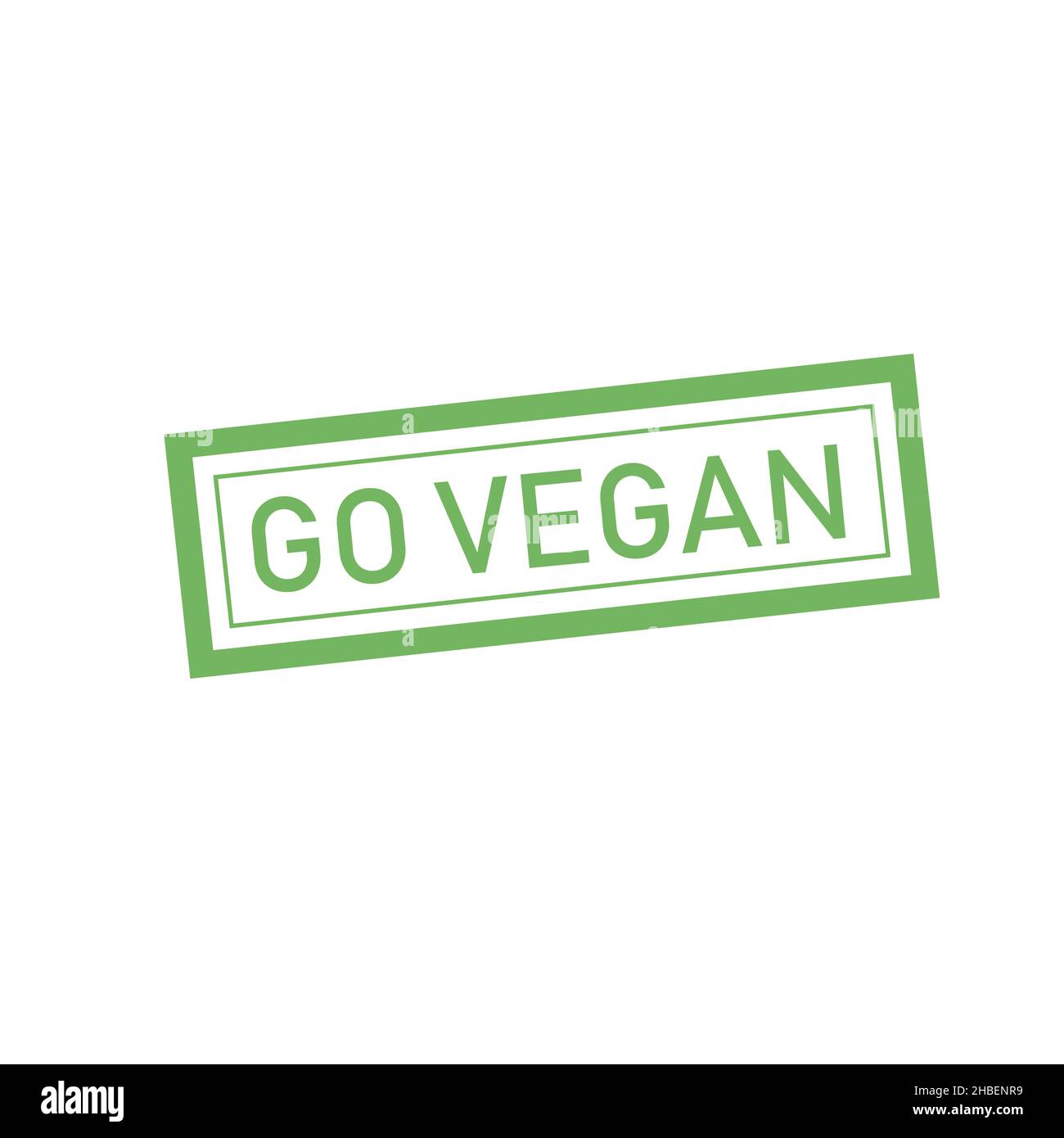 Go vegan green vector stamp sign isolated on white background Stock ...