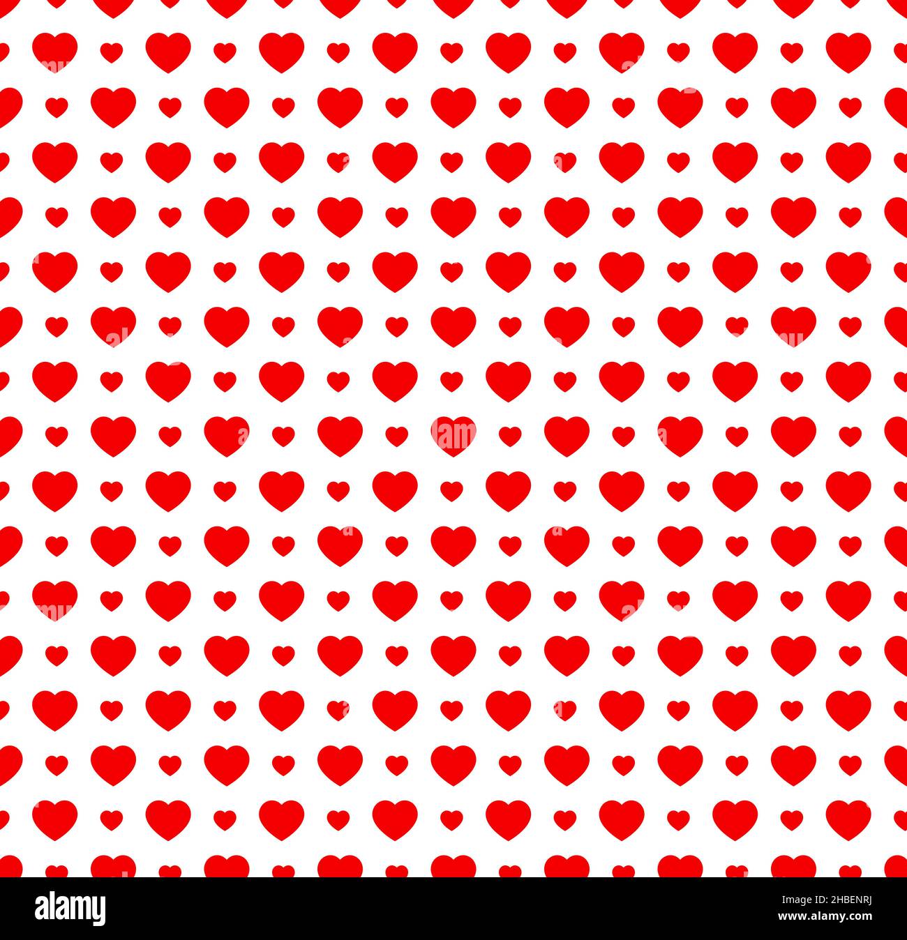 Red hearts seamless pattern. Vector illustration Stock Vector Image ...
