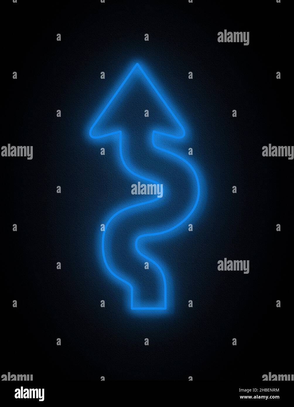 Neon arrow sign. 3D rendering Stock Photo - Alamy