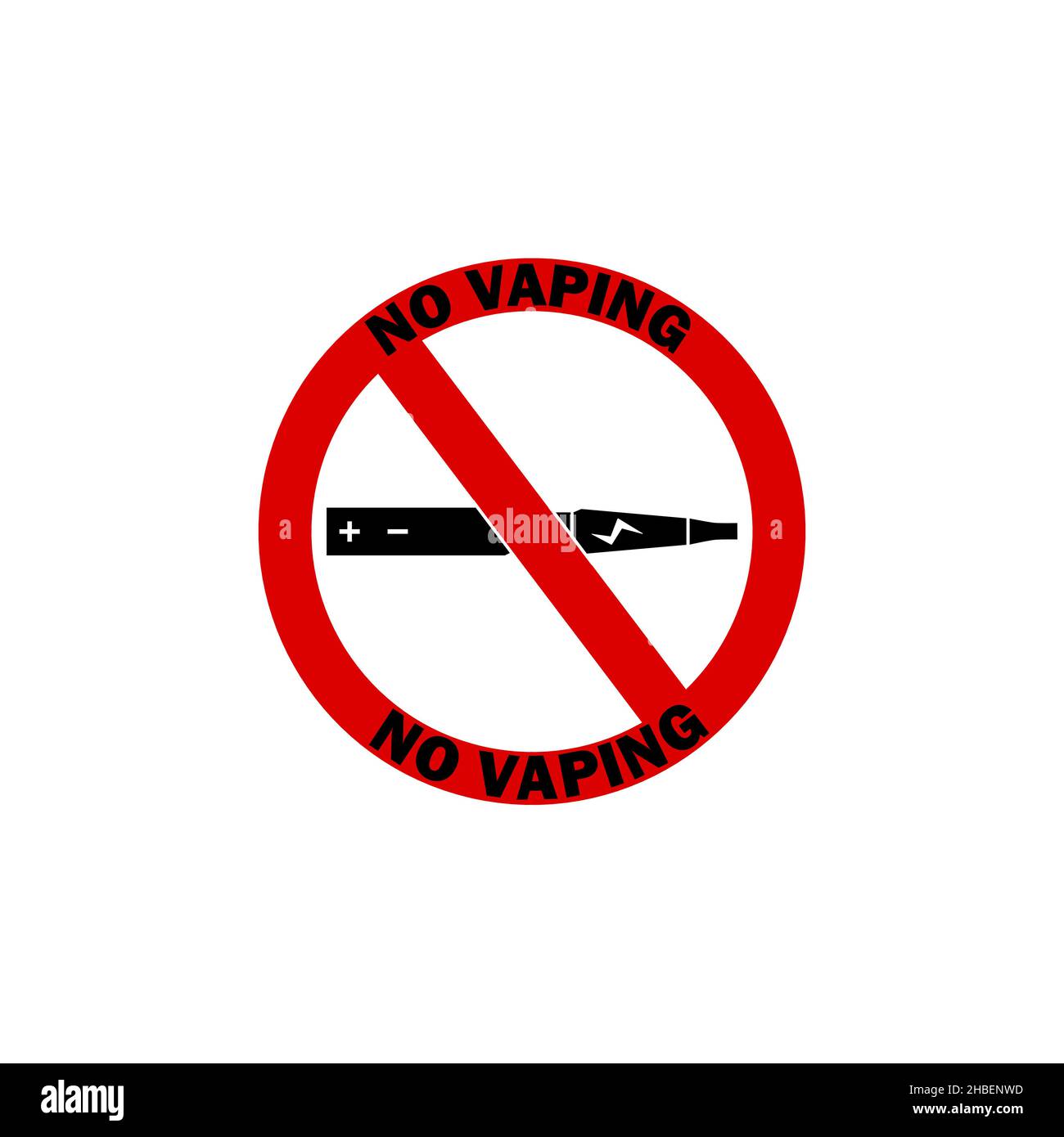 NO VAPING ALLOWED vector sign. Flat icon in red circle Stock Vector Image & Art - Alamy