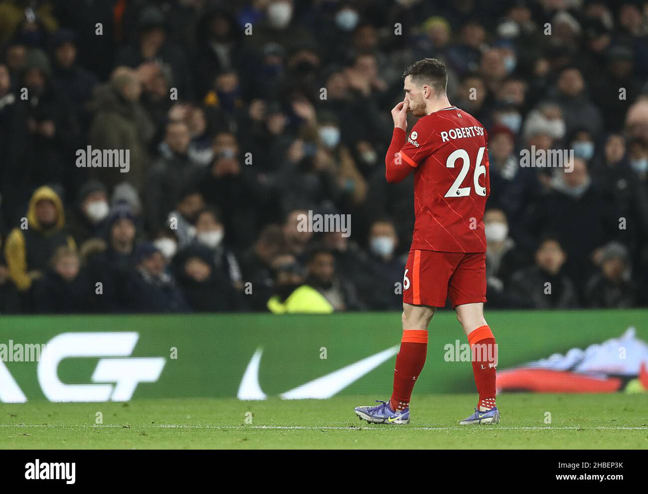 London, England, 19th December 2021. Andrew Robertson of Liverpool ...