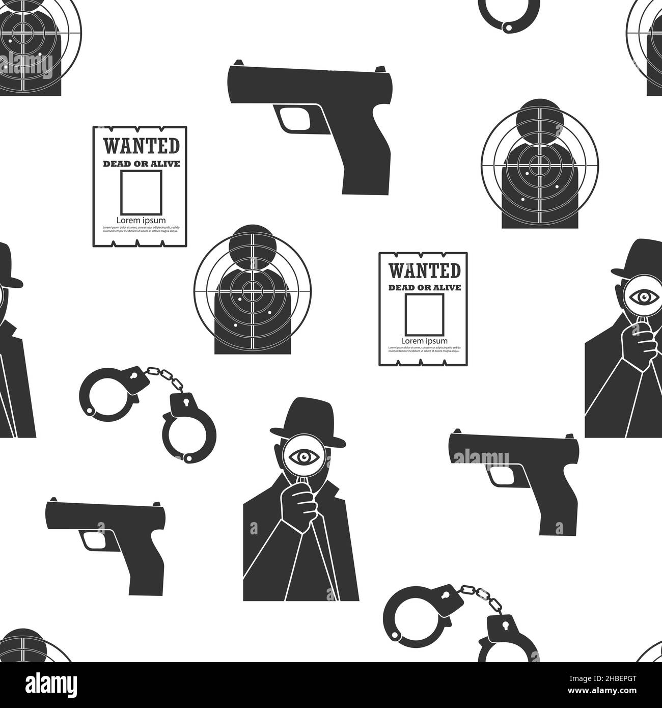Detective spy vector seamless pattern background Stock Vector Image ...