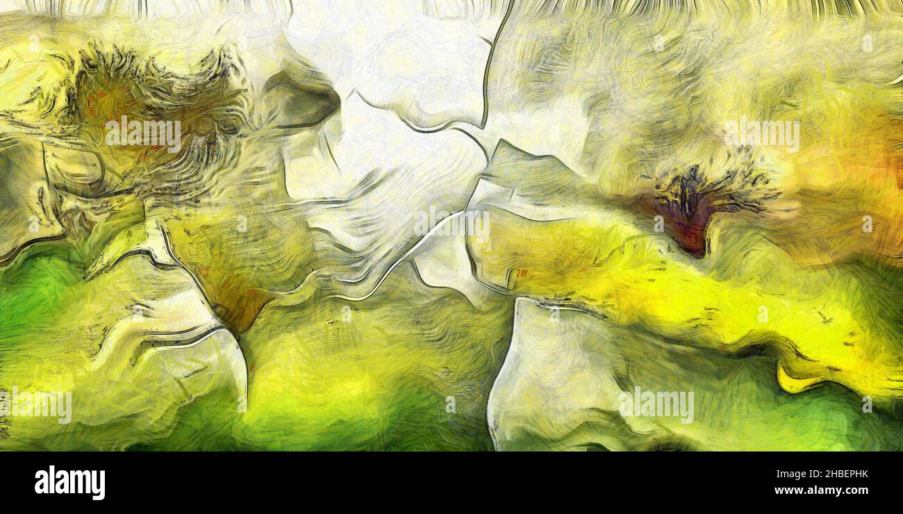 Colorful Abstract Painting. 3D rendering Stock Photo - Alamy